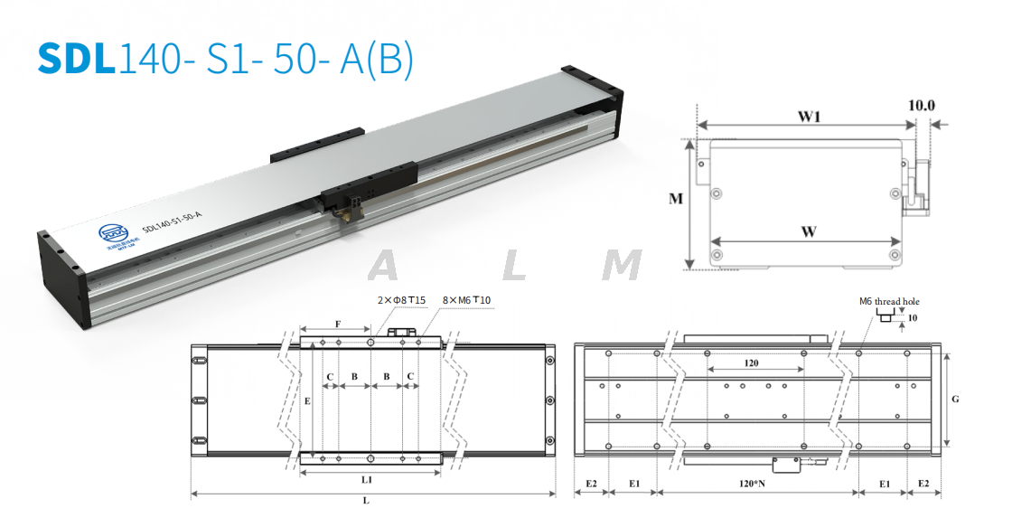 High Precision Non-magnetic Track Linear Motor Module for CNC Router ...