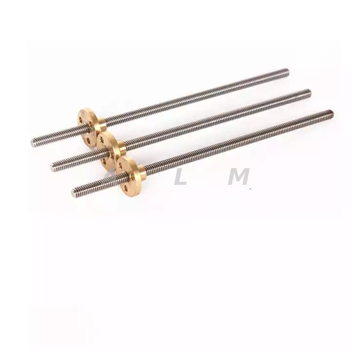 Diameter 5mm Tr5x5 Miniature Trapezoidal Lead Screw with Brass Flange ...