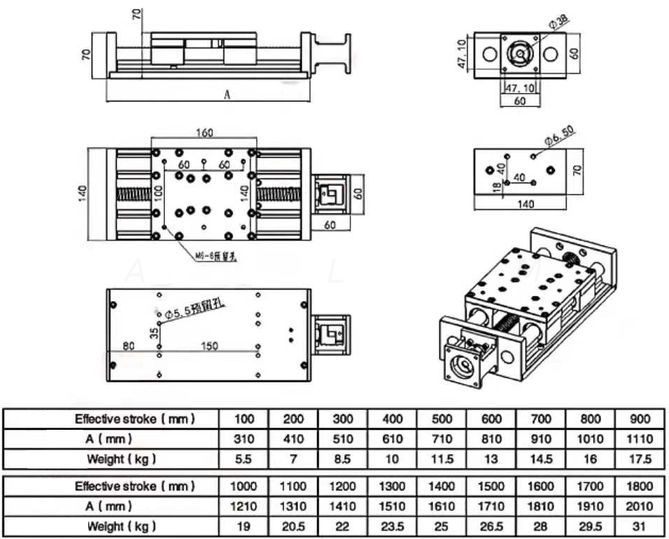 Screw Drive Linear Guide Module Actuator from China manufacturer - ALM