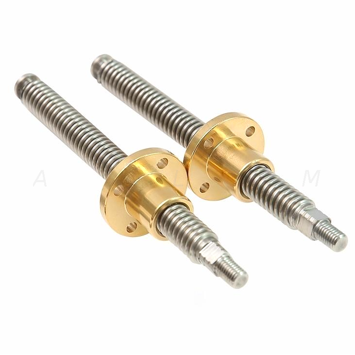 20x8 Trapezoidal Lead Screw with Brass Flange Nut from China ...