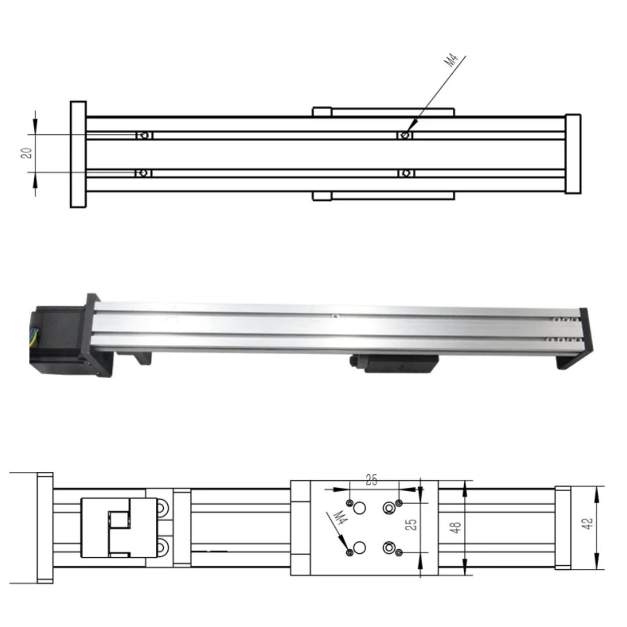 Customized Ball Screw Stepper Motor Cnc Linear Module Actuator from ...