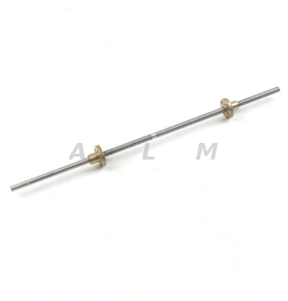 8mm Diameter Round Flanged Brass Nut Bi-directional Tr8x1 Lead Screw ...